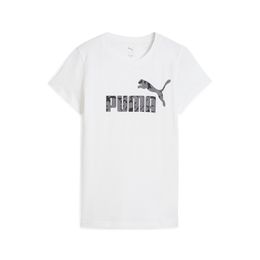 Puma Damen T-Shirt "ESS NATURE 2.0 TEE", wei&szlig;, Gr. XL, bedruckt, Jersey, Obermaterial: 100% Baumwolle, Shirts, regular fit, sportlicher Stil, mit