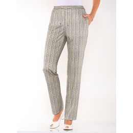Jerseyhose Classic Basics, Damen, Gr. 38, Normalgr&ouml;&szlig;en, beige (sand, gestreift), 100% Polyester, gemustert, lang, Hosen Jerseyhose