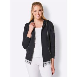feel good Damen Langjacke, Gr. 36, schwarz, 50% Baumwolle, 50% Polyester, unifarben, Jacken