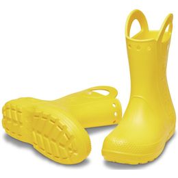 Crocs M&auml;dchen Gummistiefel "Toddler Handle It Rain Boot", Gr. 23, gelb, Croslite , Schuhe, Regenstiefel, Matschstiefel mit reflektierenden Logos