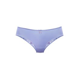 Lascana Damen Tanga "Maria", Gr. 32, blau, Microtouch, Obermaterial: 73% Polyamid, 20% Polyester, 7% Elasthan, Unterhosen, Edle Stickerei-Spitze