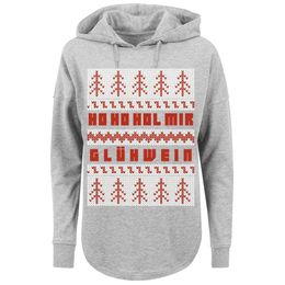 F4NT4STIC Sweatshirt 'Ho Ho Hol mir Gl&uuml;hwein Weihnachten' female Grey size XL