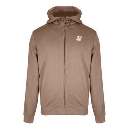 SikSilk Sweatjacke Herren Gr&ouml;&szlig;e XXL braun / wei&szlig;