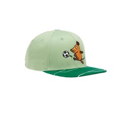 koaa Cap 'Maus - Fu&szlig;ball' Jungen Gr&ouml;&szlig;e 47/51 dunkelbraun / grasgr&uuml;n / hellgr&uuml;n / orange