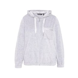 Ulla Popken Zip-Up Hoodie female Grey size 54-56
