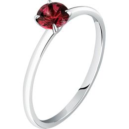 Live Diamond Ring Damen Gr&ouml;&szlig;e 60 rot / rubinrot / silber