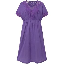 Ulla Popken Kleid Damen Gr&ouml;&szlig;e 58/60 lila Winterkleid