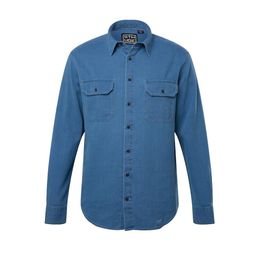 STHUGE Button Up Shirt male Blue size 3XL