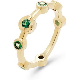 JETTE Ring Damen Gr&ouml;&szlig;e 63 gold / gr&uuml;n