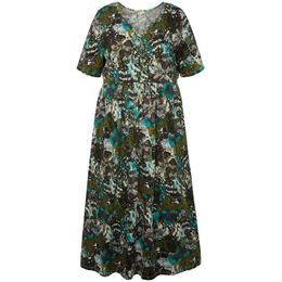 Ulla Popken Kleid Damen Gr&ouml;&szlig;e 42/44 bunt Winterkleid