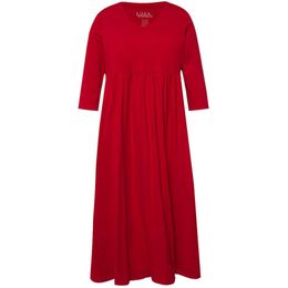 Ulla Popken Kleid Damen Gr&ouml;&szlig;e 46/48 dunkelrot Winterkleid