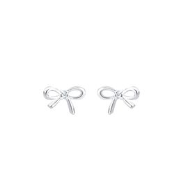 Elli DIAMONDS Earrings 'Schleife' female White size One Size
