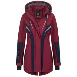 Rock Creek Funktionsjacke Damen Gr&ouml;&szlig;e M weinrot / schwarz / silber