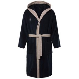 Men Plus Long Bathrobe male Black size 8XL