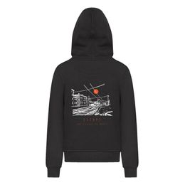 F4NT4STIC Sweatshirt 'Escape Discover the World Town Train Station' girl Black size 134-140