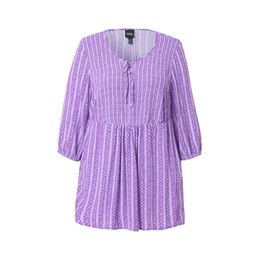 Ulla Popken Tunika Damen Gr&ouml;&szlig;e 11XL/12XL lila / naturwei&szlig;