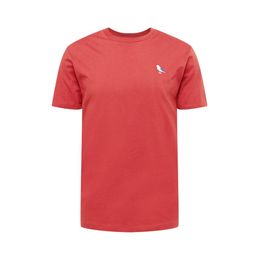 Cleptomanicx T-Shirt 'Embro Gull' Herren Gr&ouml;&szlig;e XL rot / wei&szlig;
