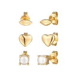 Elli Jewelry Set female Gold, White size One Size