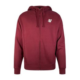 SikSilk Zip-Up Hoodie male Red size XXL