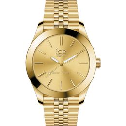 Ice Watch Solaruhr ICE-WATCH "ICE steel - Small - SOLAR 3H", gold (gelbgoldfarben), Armbanduhren, Damen, Armbanduhr, Damenuhr, Edelstahlarmband, bis 10 bar wasserdicht