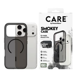 CARE BY PANZERGLASS Handyh&uuml;lle "Smokey Case f&uuml;r Apple iPhone 17 Pro", schwarz, Apple iPhone 17 Pro, H&uuml;llen, Backcover, Schutzh&uuml;lle, Handyschutzh&uuml;lle, Case, Schutzcase, sto&szlig;fest