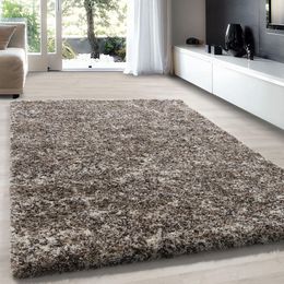 Hochflor-Teppich Ayyildiz Teppiche "Enjoy Shaggy", beige, B:240cm H:50mm L:340cm, Kunstfaser, Teppiche, auch als L&auml;ufer, Shaggy, Langflor, meliert, Wohnzimmer