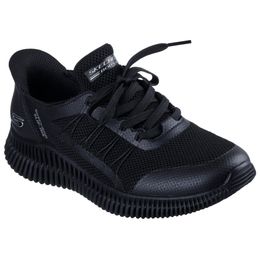 Sneaker Skechers "BOBS GEO LITE", Damen, Gr. 35, schwarz, Textil, unifarben, Schuhe Sneaker, Praxischuh, Freizeitschuh, Komfortschuh mit Slip-ins, Topseller