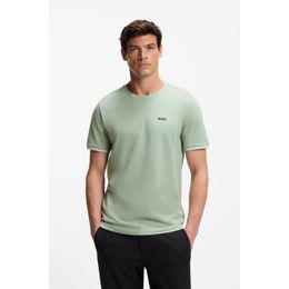 T-Shirt BOSS Green "Taul", Herren, Gr. M, open gr&uuml;n359, Single Jersey, Obermaterial: 92% Baumwolle, 8% Elasthan, regular fit normal, Rundhals, Rippb&uuml;ndchen, Shirts T-Shirt, aus softem Stretch-Baumwoll-Piqu&eacute;, Regular Fit