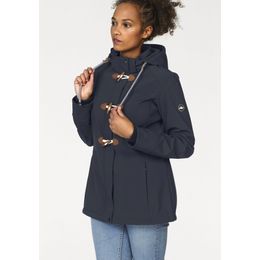 Softshelljacke Polarino, Damen, Gr. 56, blau (marine), Softshell, Obermaterial: 96% Polyester, 4% Elasthan. Innenseite: 100% Polyester, h&uuml;ftbedeckend, angesetztes B&uuml;ndchen, Jacken Softshelljacke, f&uuml;r &Uuml;bergangszeiten, atmungsaktiv, winddicht, wasserabweisend