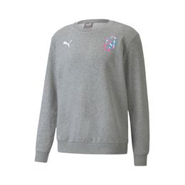 Puma Sportsweatshirt 'Neymar' Jungen Gr&ouml;&szlig;e 164/170 cyanblau / graumeliert / rosa / wei&szlig;