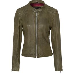 Maze Lederjacke Damen Gr&ouml;&szlig;e M dunkelgr&uuml;n