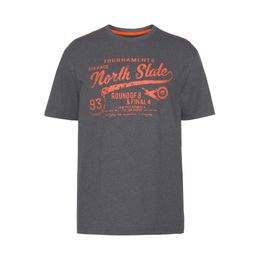 MAN'S WORLD Man's World T-Shirt Herren Gr&ouml;&szlig;e XL dunkelgrau / orange