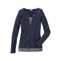 Kangaroos 2-in-1-Shirt Damen Gr&ouml;&szlig;e L marine / wei&szlig;
