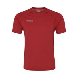 Hummel Funktionsshirt Jungen Gr&ouml;&szlig;e 152 grau / dunkelrot / wei&szlig;