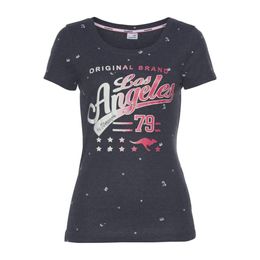 Kangaroos T-Shirt Damen Gr&ouml;&szlig;e M nachtblau / pink / wei&szlig;
