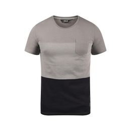 !Solid T-Shirt 'Mingo' Herren Gr&ouml;&szlig;e XXXL grau / schwarz