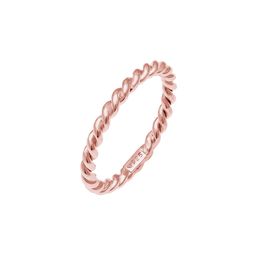 NENALINA Ring Twisted Damen Gr&ouml;&szlig;e 54 gold / rosegold / rosa