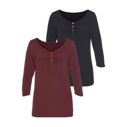 Vivance Shirt Damen Gr&ouml;&szlig;e S/M rot / schwarz