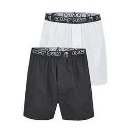 Lousy Livin Underwear Lousy Livin Boxershorts Herren Gr&ouml;&szlig;e M schwarz / wei&szlig;