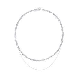 Kuzzoi Halskette Basic Kette Herren Gr&ouml;&szlig;e 50 silber
