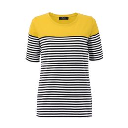 Aniston Casual T-Shirt Damen Gr&ouml;&szlig;e S limone / schwarz / wei&szlig;