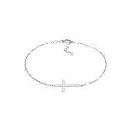 Elli Fu&szlig;schmuck Kreuz Damen Gr&ouml;&szlig;e 22 silber