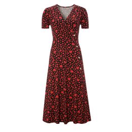 Aniston Casual Kleid Damen Gr&ouml;&szlig;e 46 rot / schwarz
