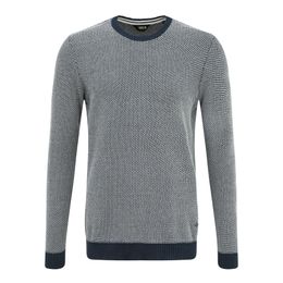 !Solid Pullover 'Dumon' Herren Gr&ouml;&szlig;e S blau / wei&szlig;