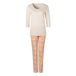 s.Oliver Pyjama Damen Gr&ouml;&szlig;e M nude / apricot / dunkelorange Winterkleid