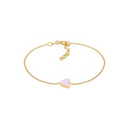 Elli Armband 'Herz' Damen Gr&ouml;&szlig;e 16 gold / pastellpink