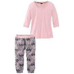Buffalo Pyjama Damen Gr&ouml;&szlig;e XS basaltgrau / rosa Winterkleid