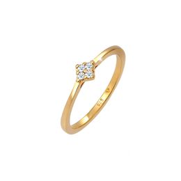 Elli DIAMONDS Ring Diamant, Verlobungsring Damen Gr&ouml;&szlig;e 58 gold