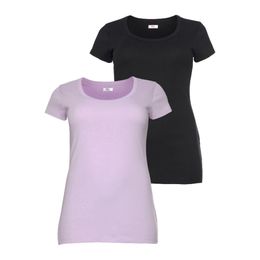 Flashlights T-Shirt Damen Gr&ouml;&szlig;e 4XL/5XL lila / schwarz