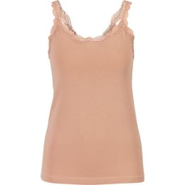 Lascana Damen Unterhemd beige, schwarz Gr&ouml;&szlig;e 32/34